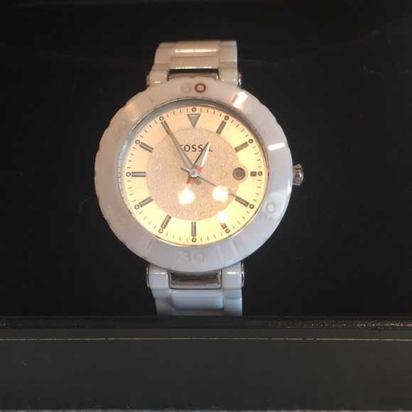 Fossil | Accessories | High End White Ceramic Fossil Watch | Poshmark